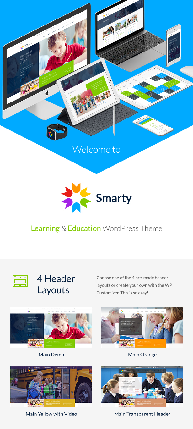 Smarty – Learning & Education WordPress Theme (Education) | FCCo
